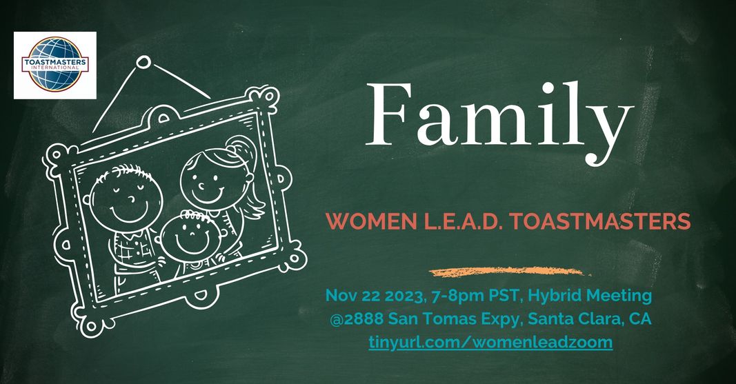 Meeting – Family – Women L.E.A.D. Toastmasters